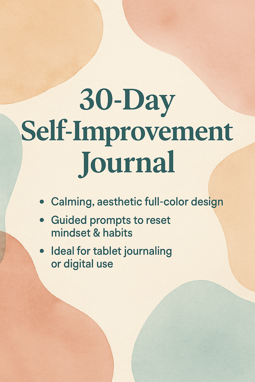 30-Day Self-Improvement Journal (Printable – Colored)