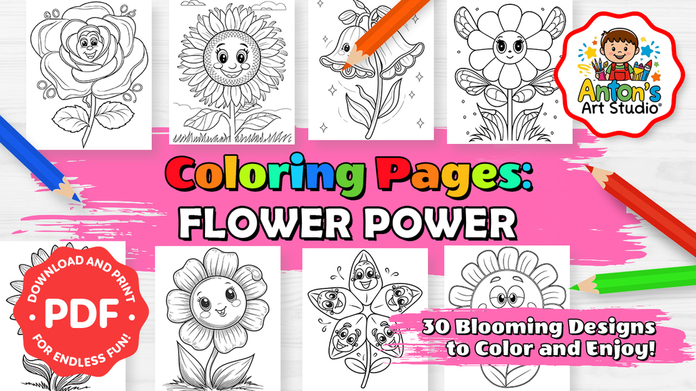 Coloring Pages: Flower Power | 30 Creative Pages for Young Flower ...