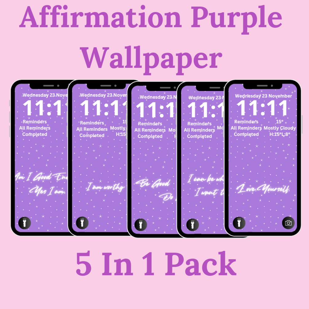 Affirmation Purple Wallpaper