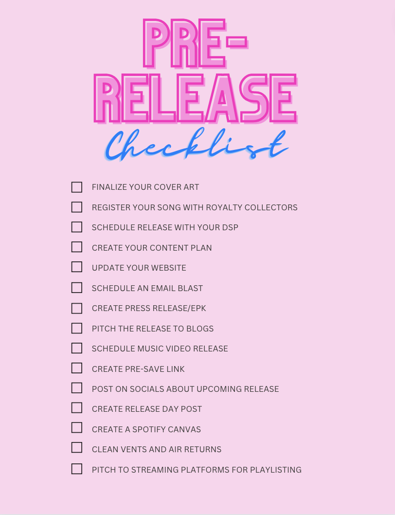 Pre-Release Checklist