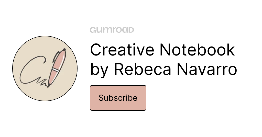 Creative Notebook by Rebeca Navarro
