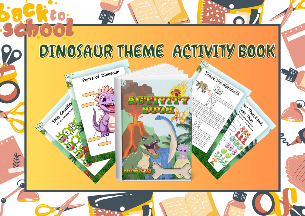 Dinosaur Theme Activity Book