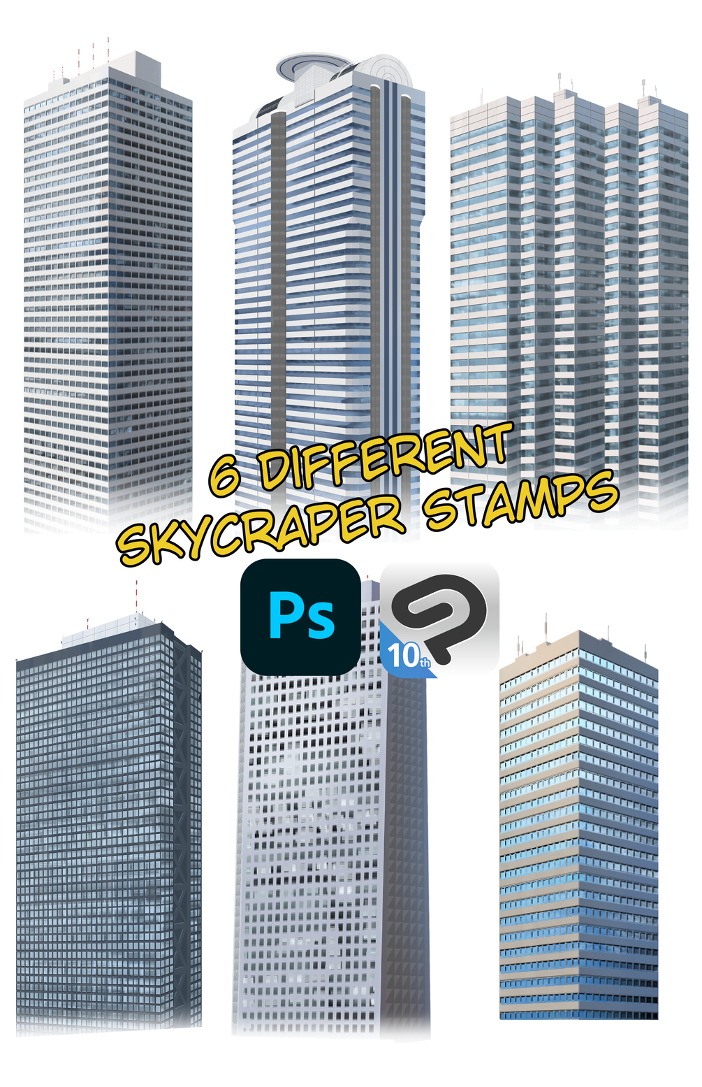 Skyscraper Stamps: CSP & PNG's for Photoshop