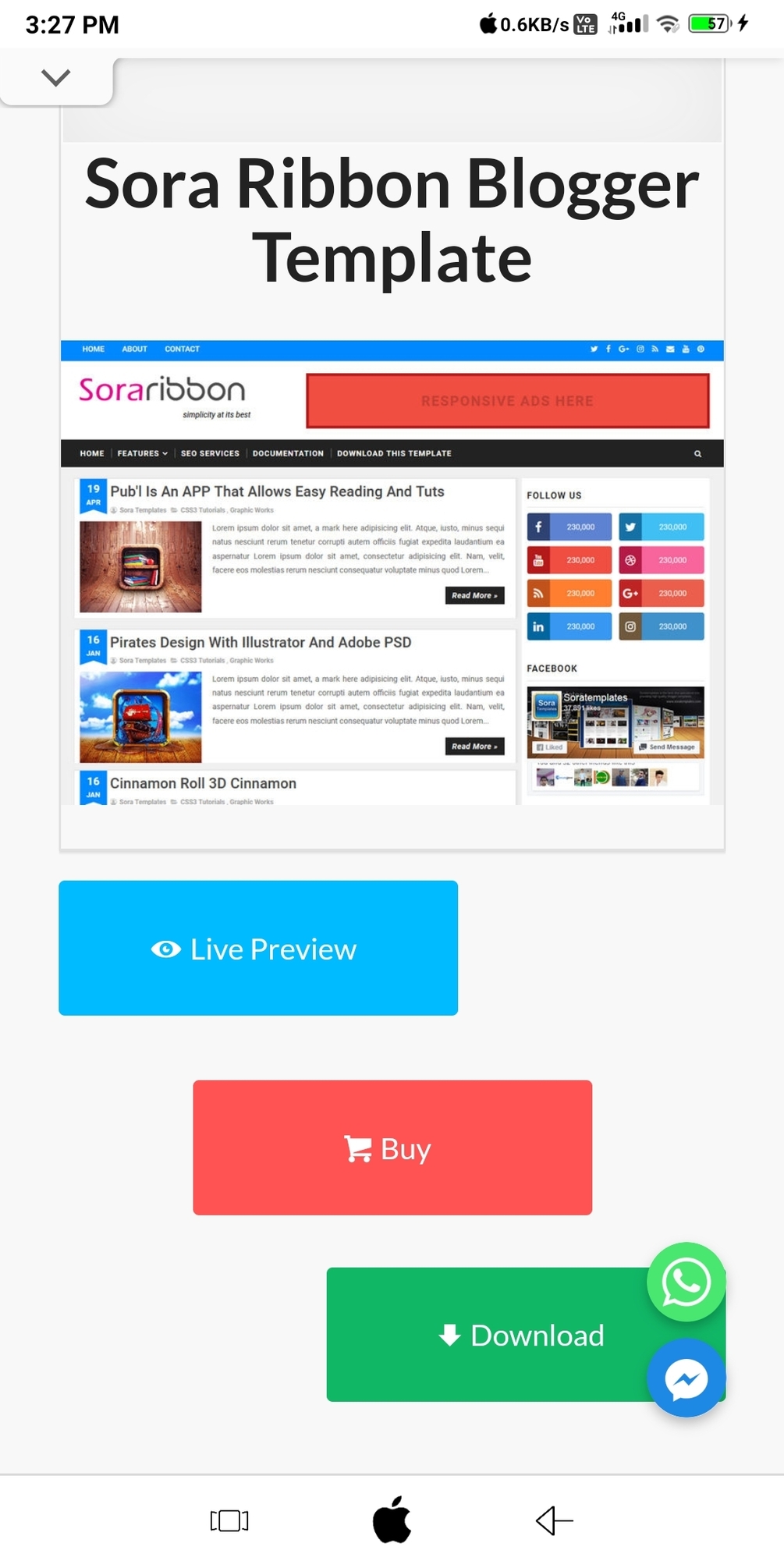 Sora Ribbon Premium Template