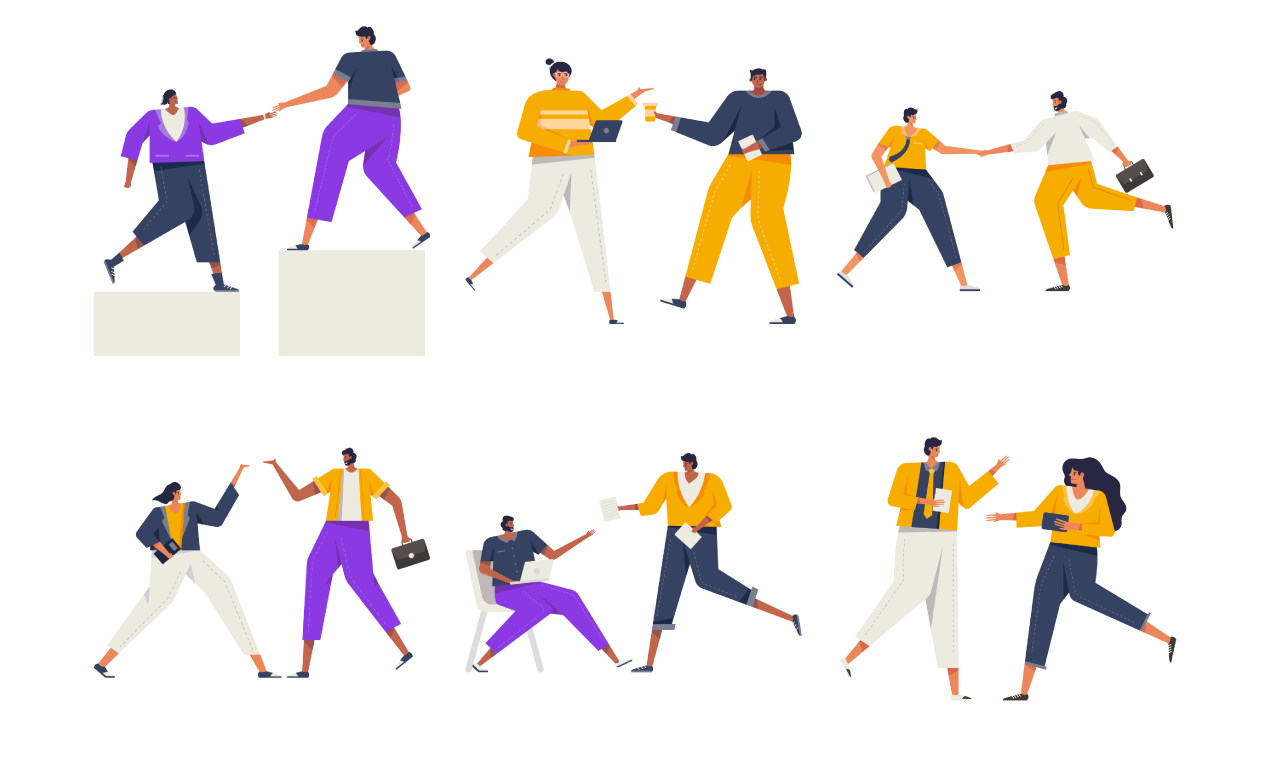 Team illustrations - 60 Vector Elements