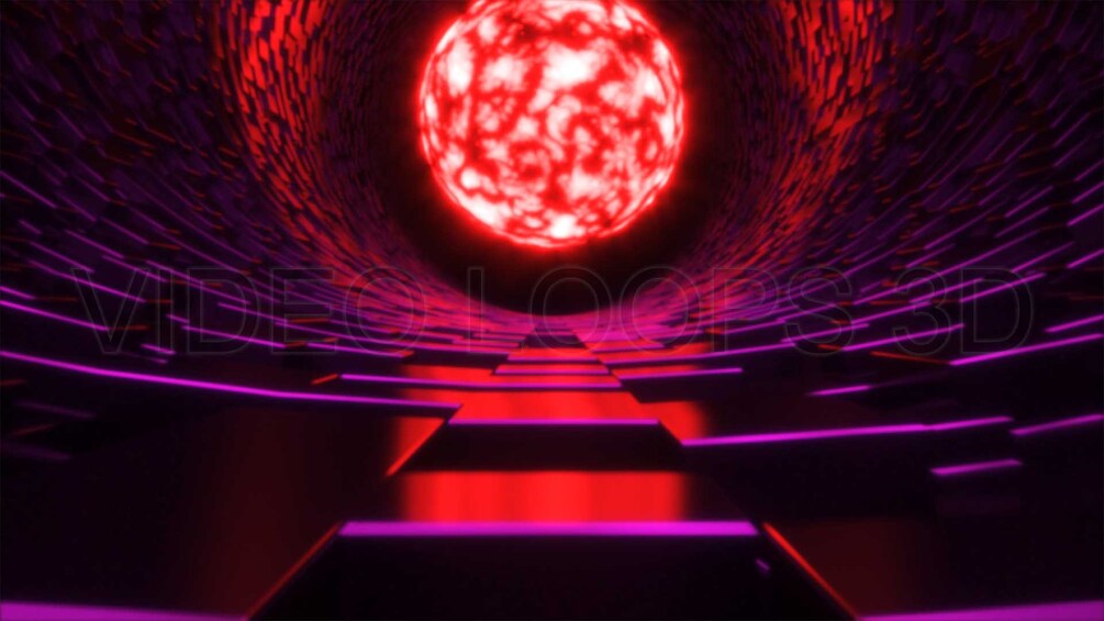 VJ LOOP 56 - Cave with Blocks & Red Sun - Animated Background, Live ...