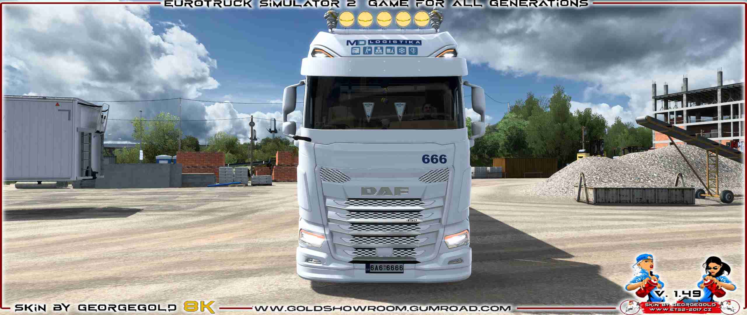 ETS 2 Skin Combo DAF XG+ MD Logistika Jasper and SCS