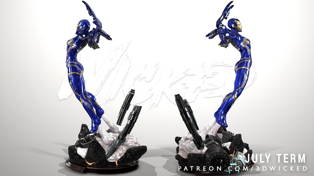 Wicked Marvel Avengers Rescue: Pepper Potts 3d Sculpture: STL ready for ...