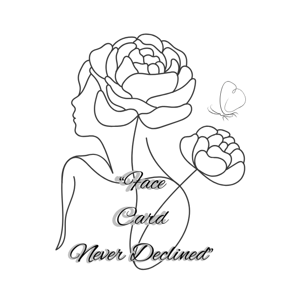 Face Card Never Declined – Aesthetic Teen Quote Wall Art