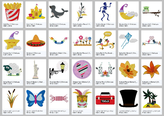 Pfaff Design Pack - 238 Embroidery Designs.