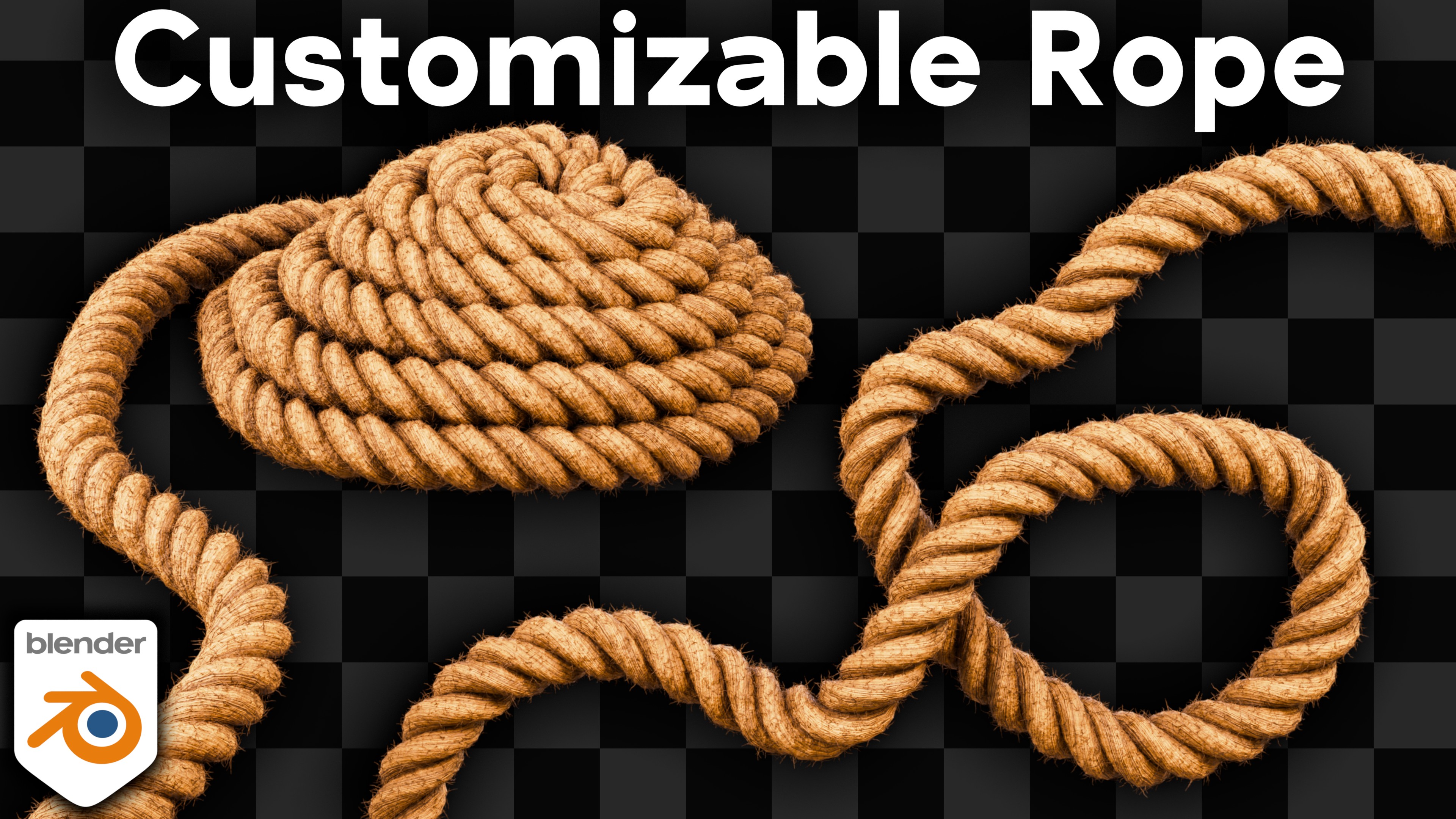 Customizable Rope - Geometry Nodes (Blender Tutorial) - Ryan King Art