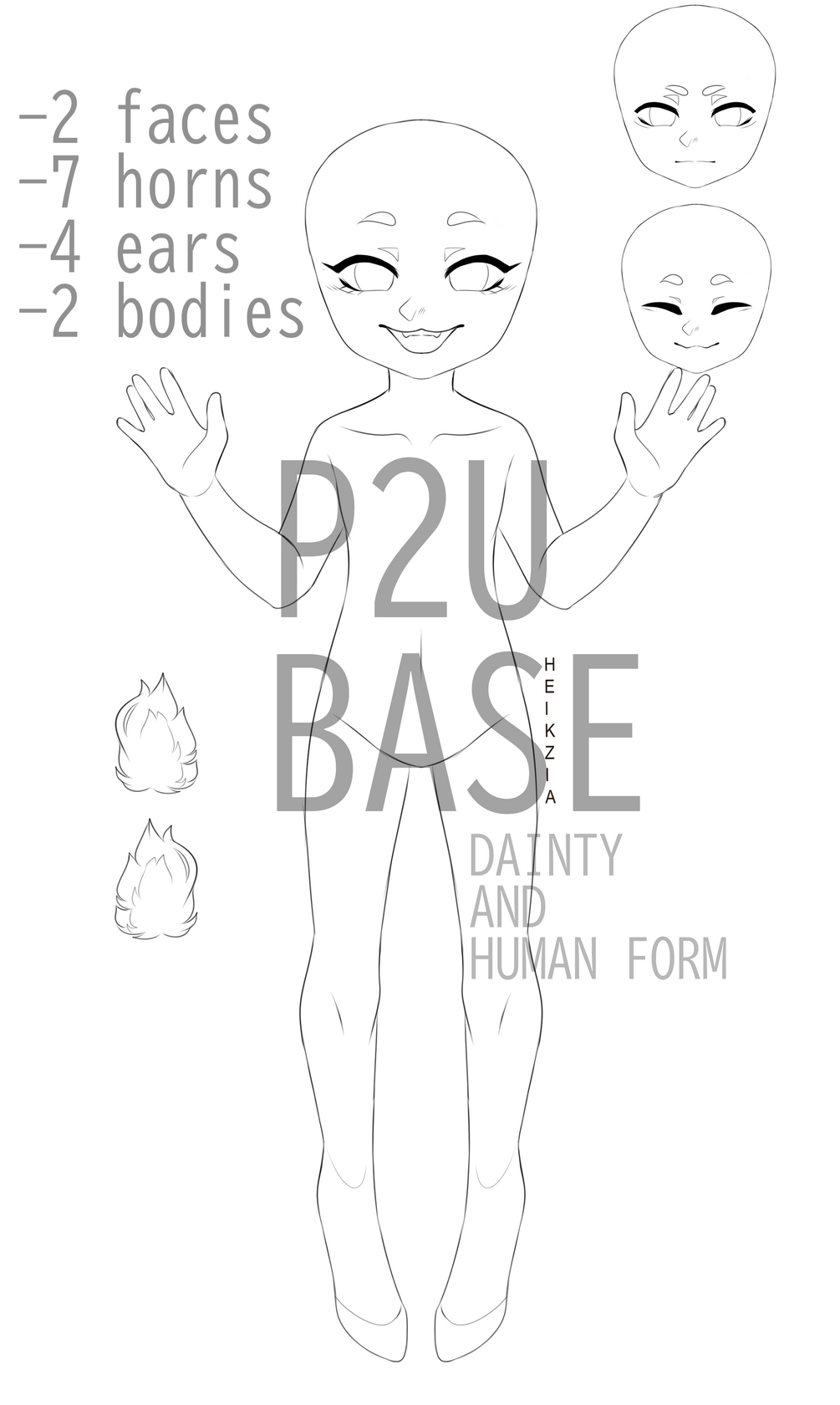 Base P2U- Human and Dainty form [psd]