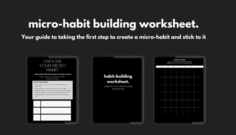 Micro Habit Building Worksheet