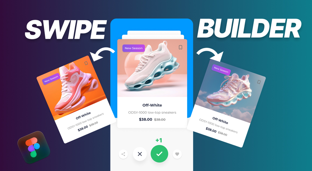🎯 Swipe-left / Swipe-right prototype – Figma Prototype Template