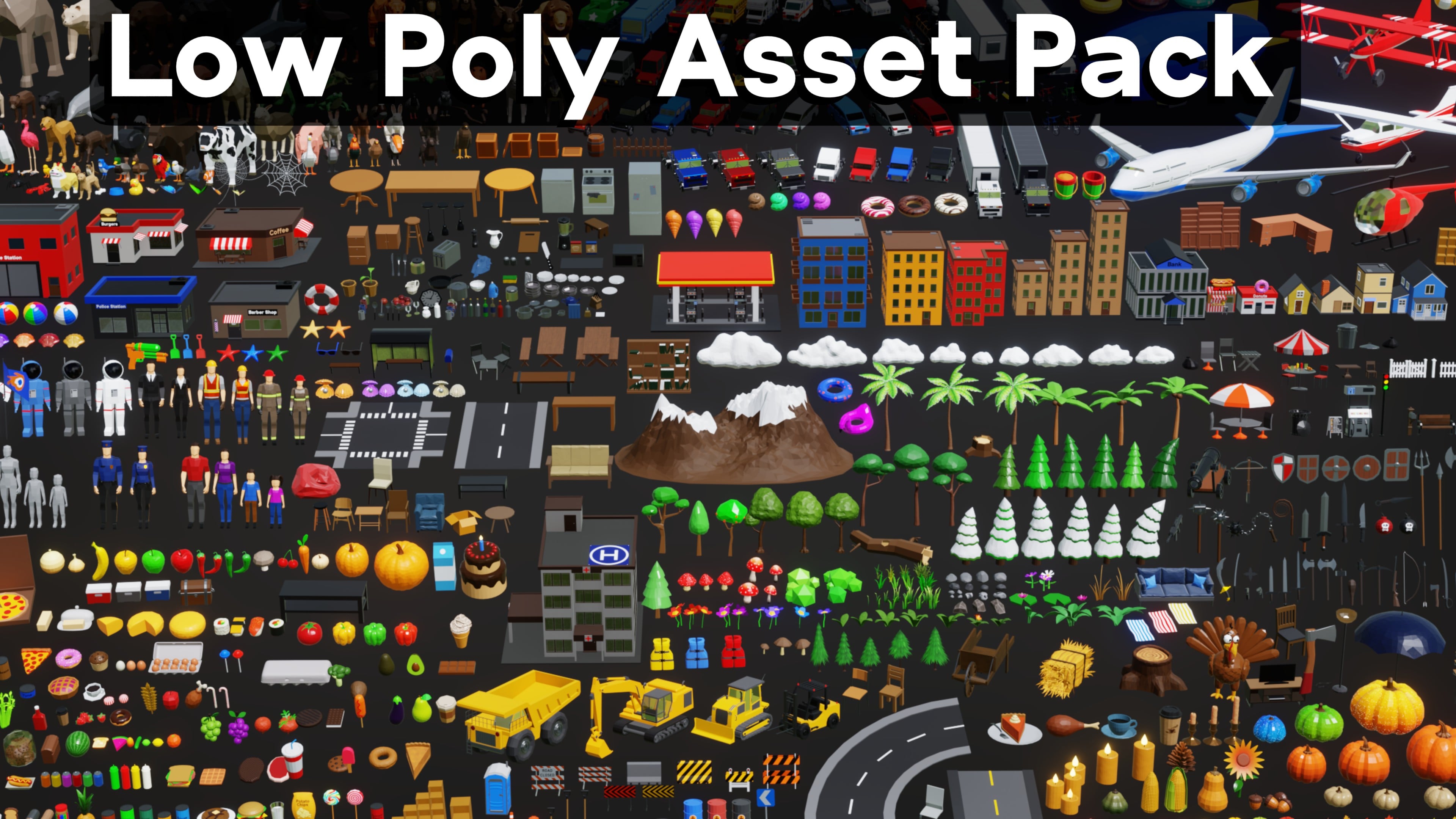 Low Poly Asset Pack-1,000 Models - Ryan King Art