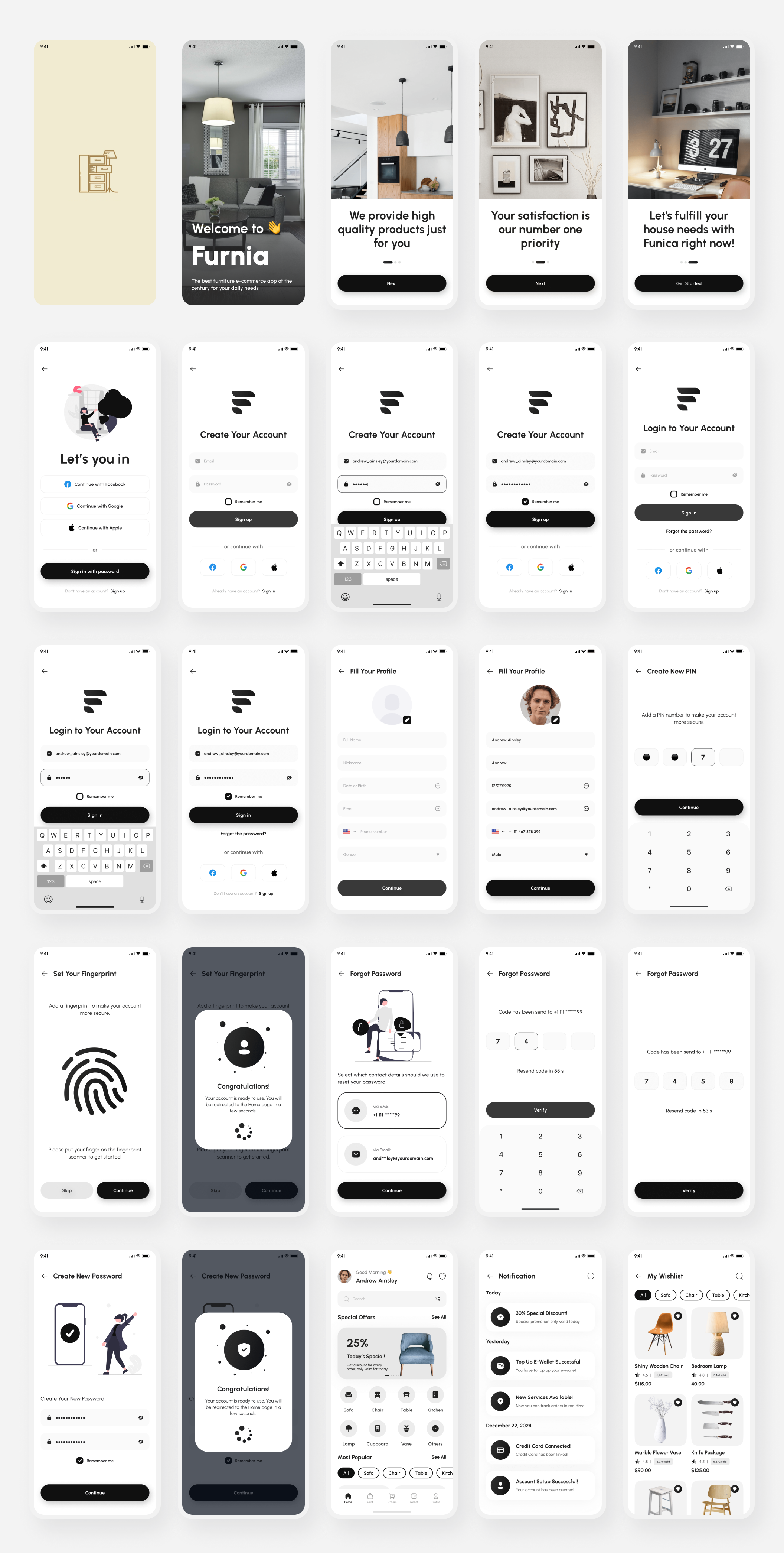 Furnia - Furniture ECommerce App React Native Expo Ui Kit