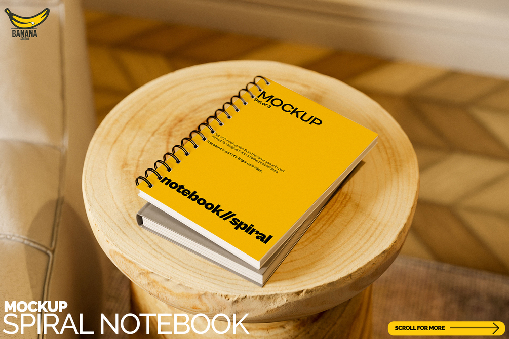 Sublimation Spiral Notebook Mockup Bundle from the Verdant Collection