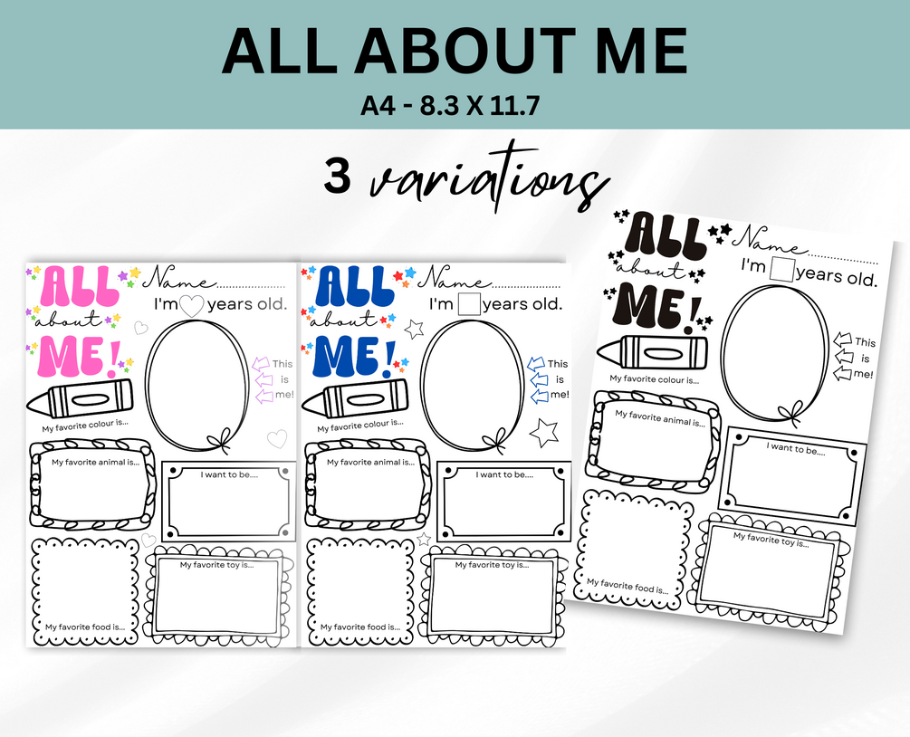 All About Me Worksheet for Kids: Fun & Creative Self-Discovery