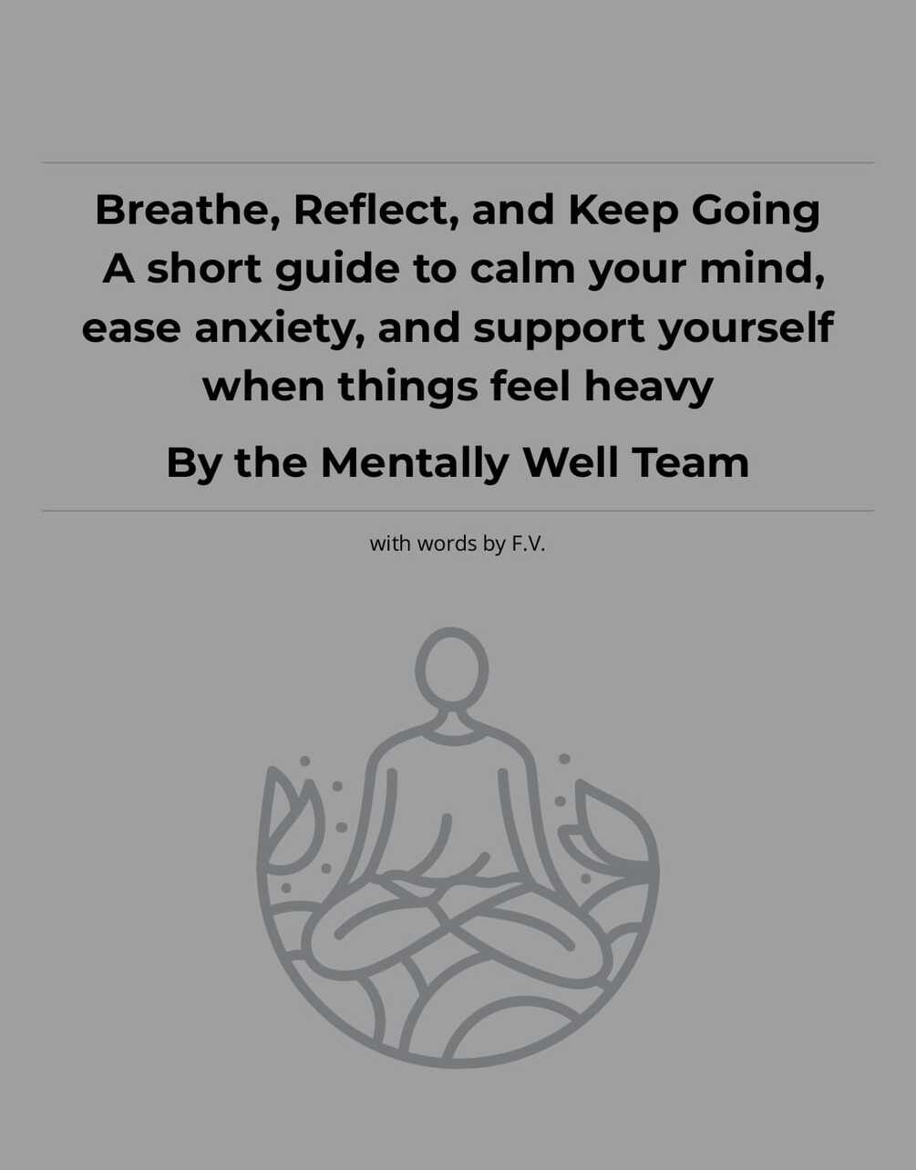 Breathe Reflect And Keep Going A Gentle Guide For Anxious Minds