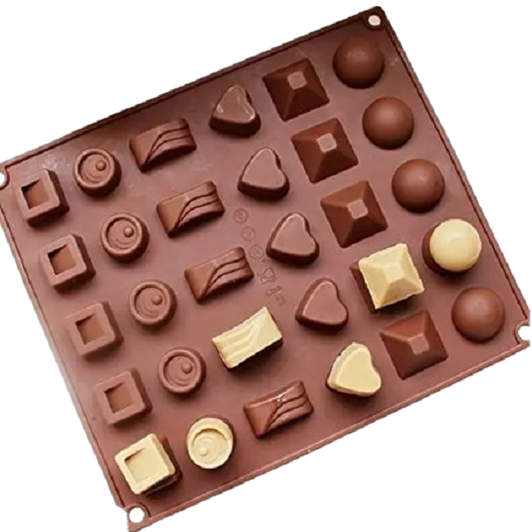 Silicone Chocolate Mould-6 Different Shapes-30 Classic Molds