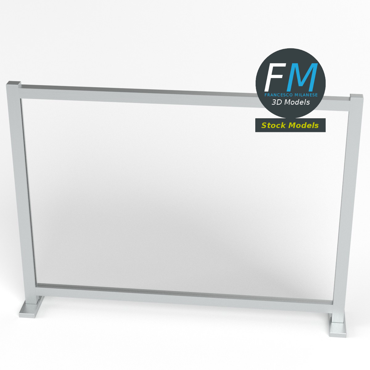 3D MODEL - Glass railing module 2