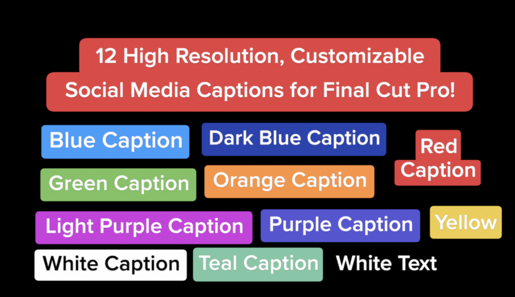 The Ultimate Social Media Caption Pack for Final Cut Pro