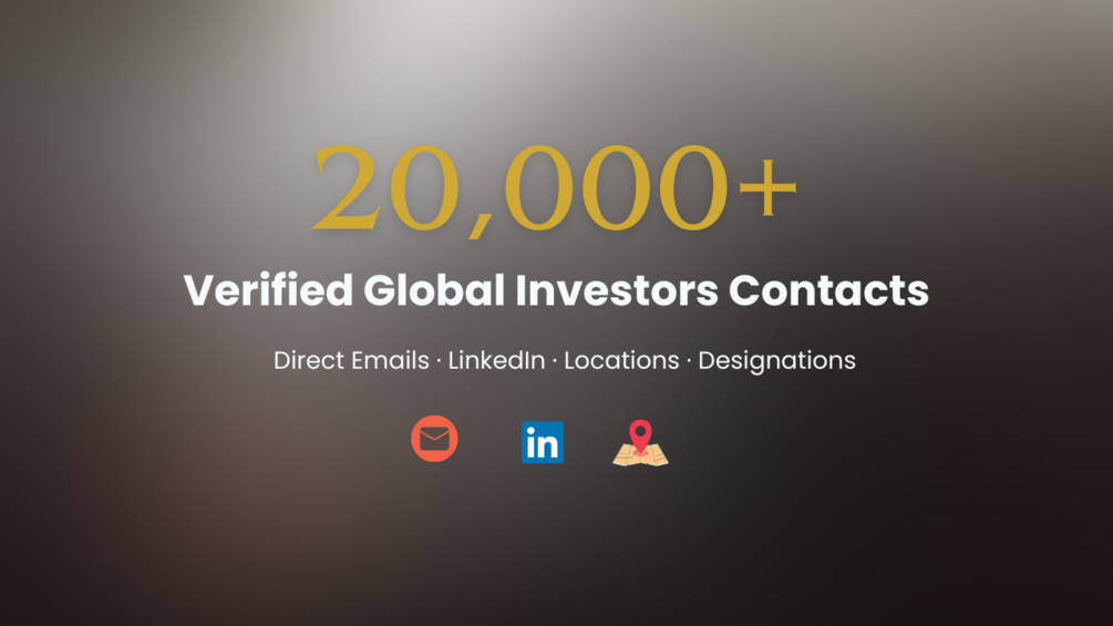 1,000+ Verified Startup Investor Contacts (Global)