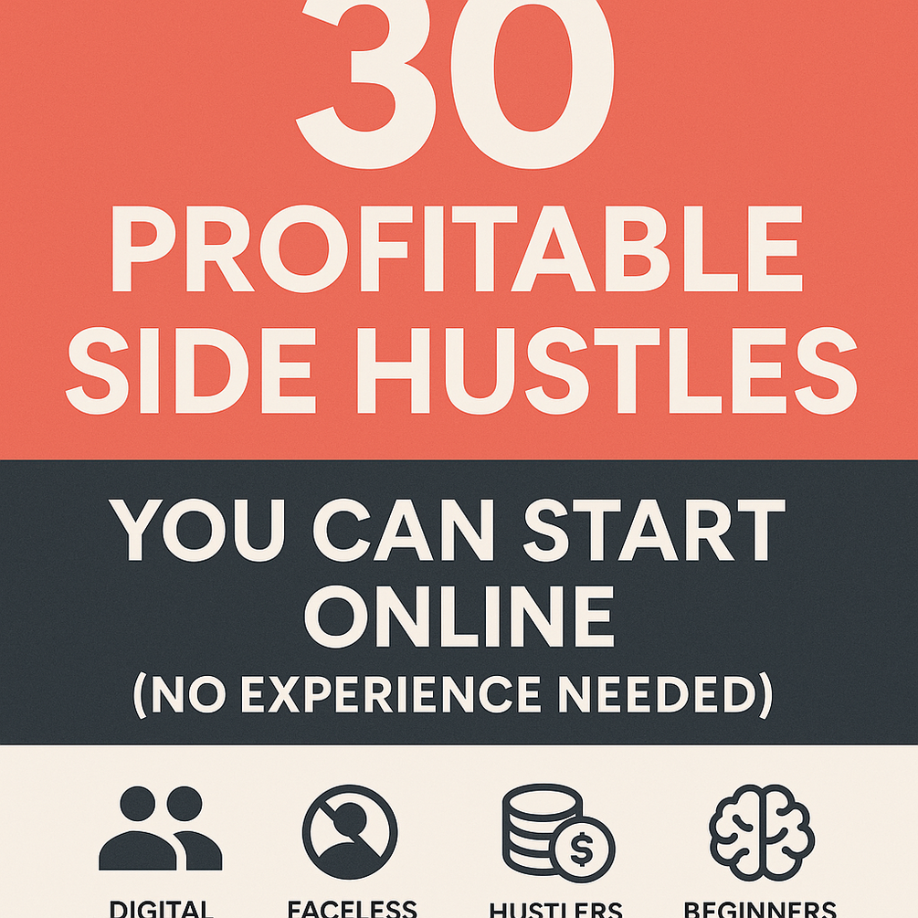 30 Profitable Side Hustles You Can Start Online (No Experience Needed)