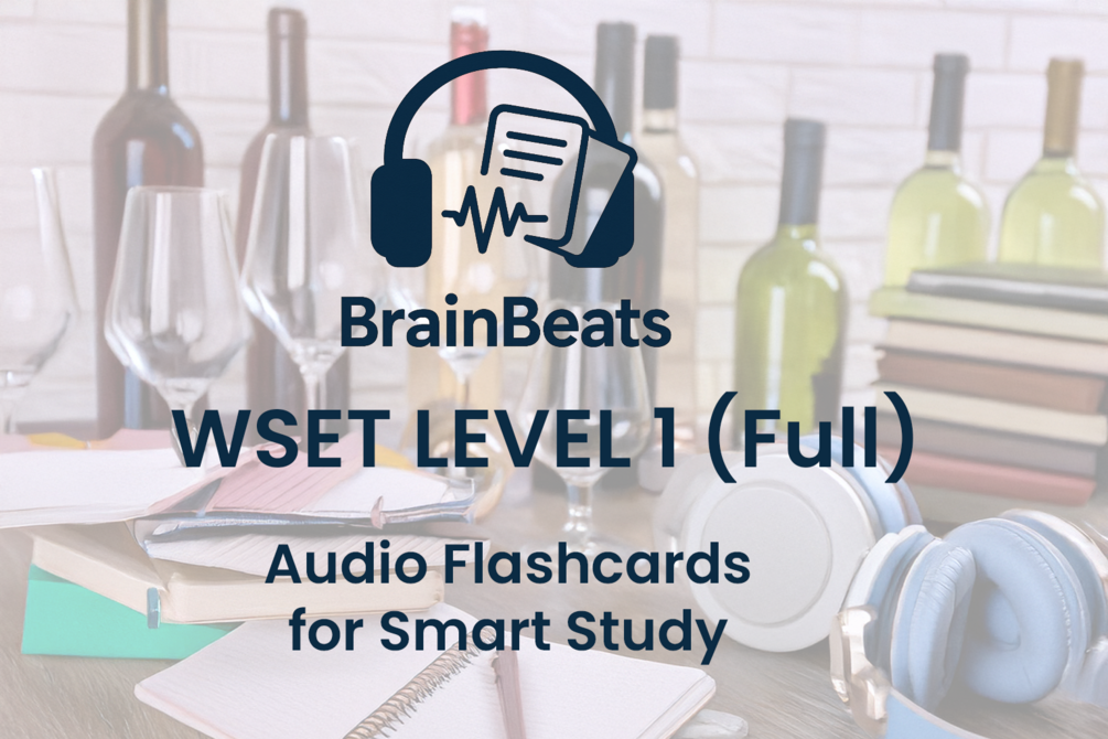 WSET Level 1 – Complete Audio Flashcards Bundle (Chapters 1–9)