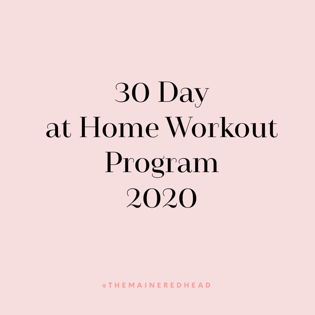 30 Day at Home Workout Program
