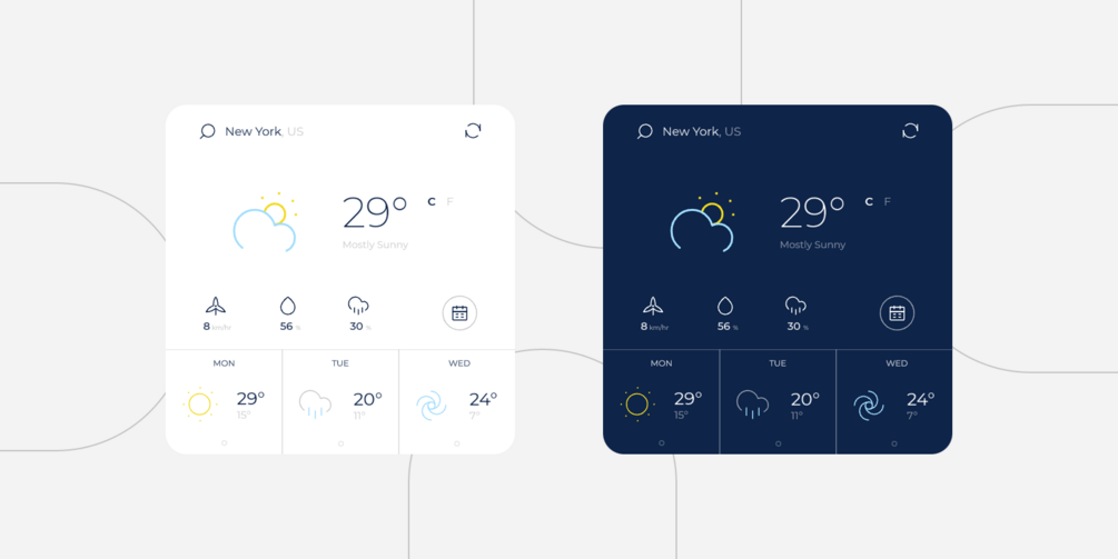 Basic Weather Widget UI