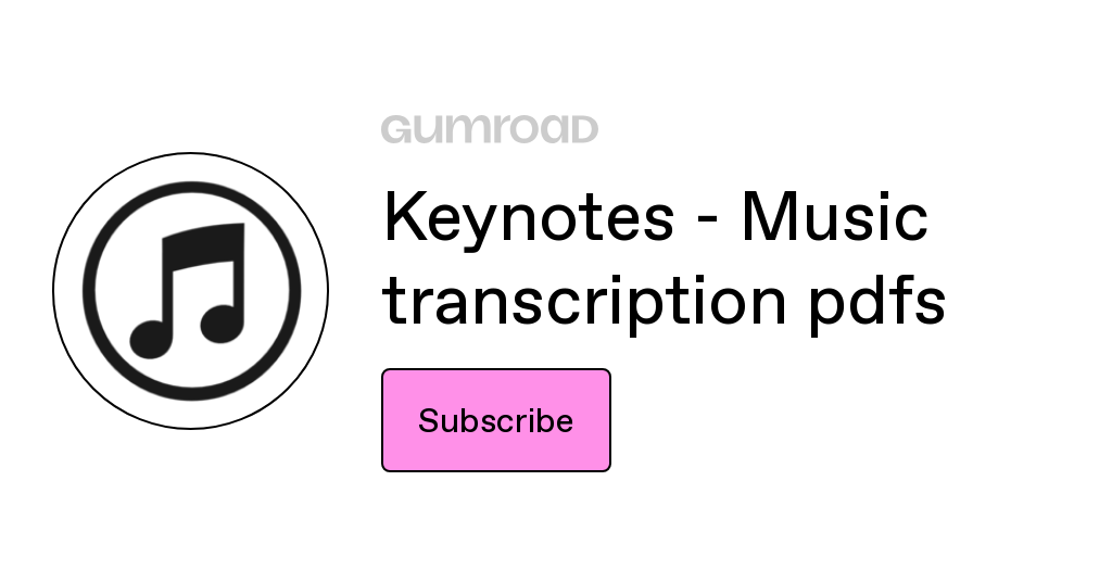 Keynotes - Music transcription pdfs