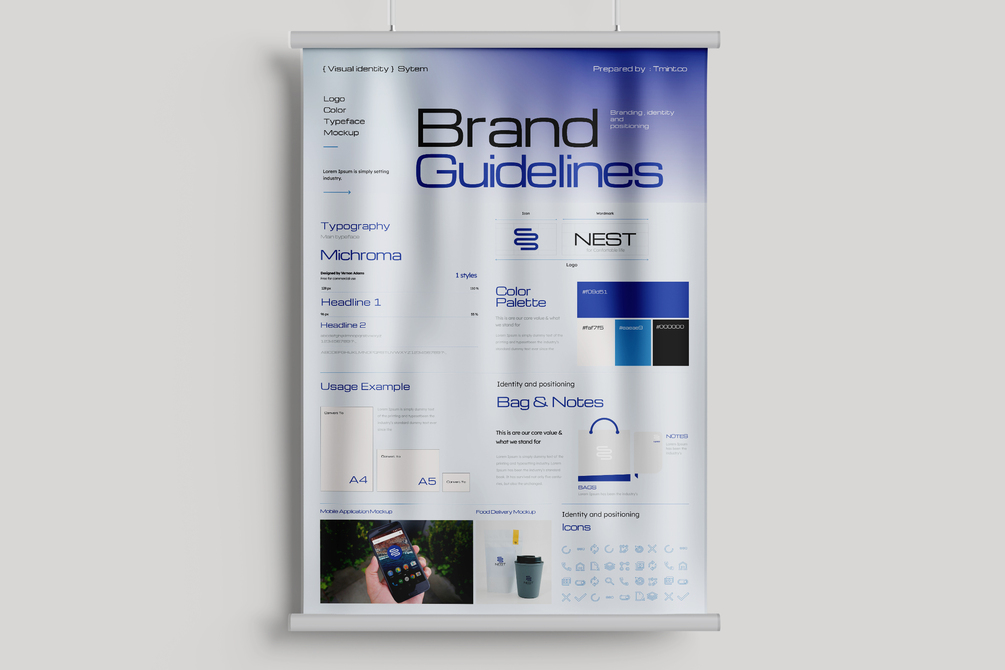 Nest Brand Guideline Poster Print Template