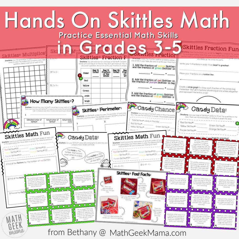 Skittles Math: Hands On Lessons for Grades 3-5