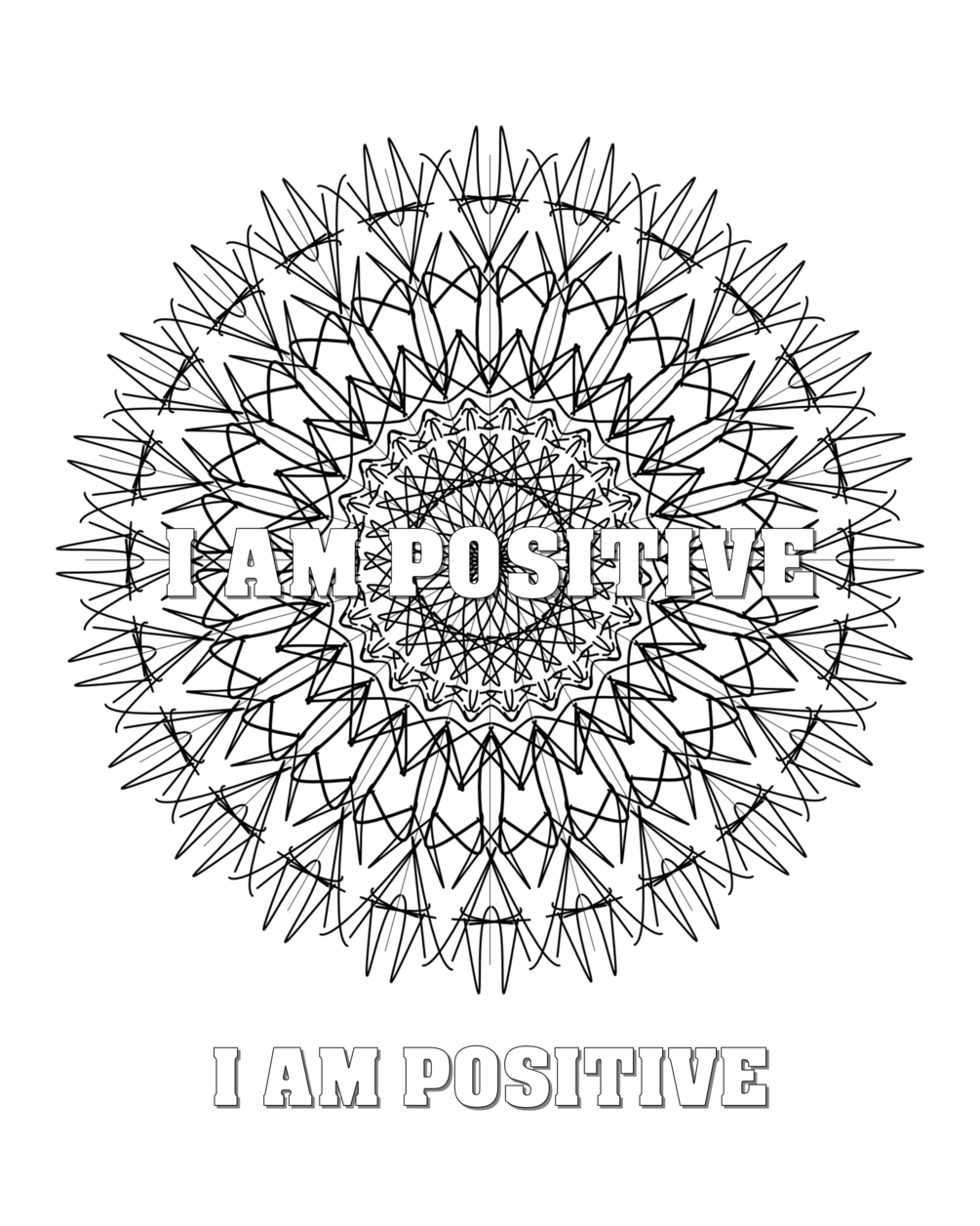 Mandala Positive Drawing Artwork