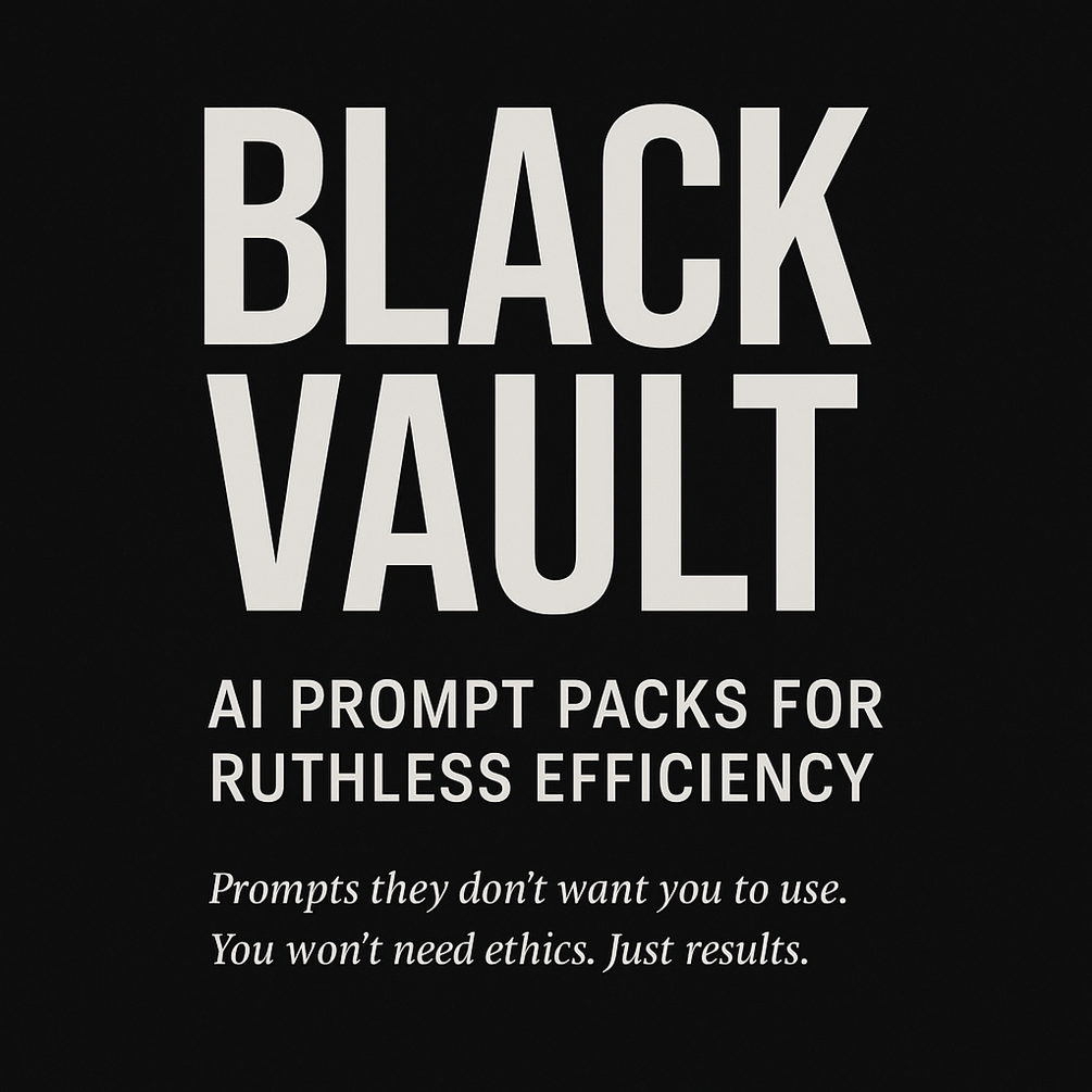 Black Vault: AI Prompt Packs for Ruthless Efficiency