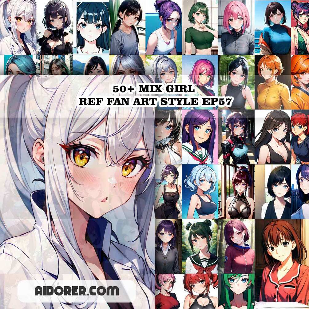 50+ MIX GIRL REF FAN ART STYLE EP57