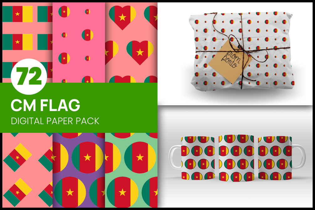 CM Flag Seamless Patterns