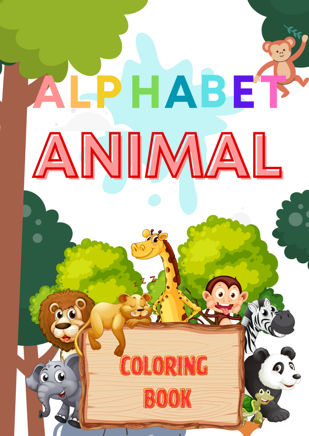 Animal Alphabet Tracing and Coloring Book