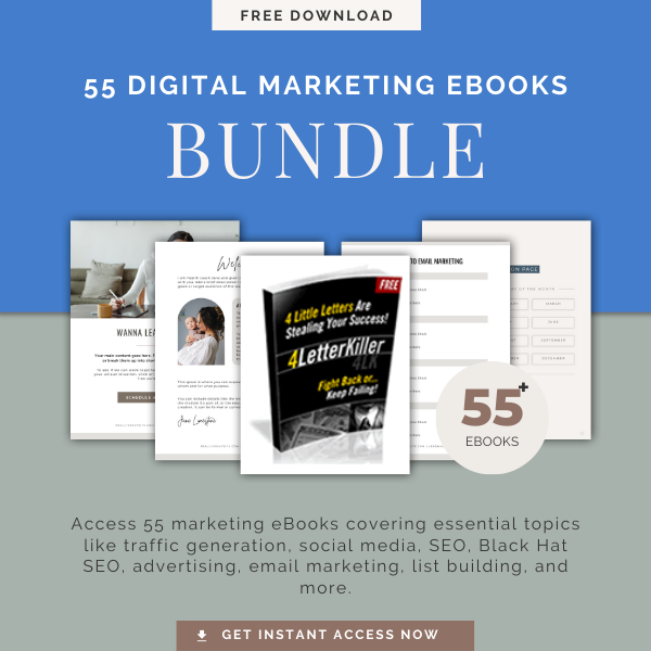 55 Marketing eBooks Bundle: Master Digital Strategies for Success!