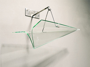 Wall Mount Glass Paper Plane