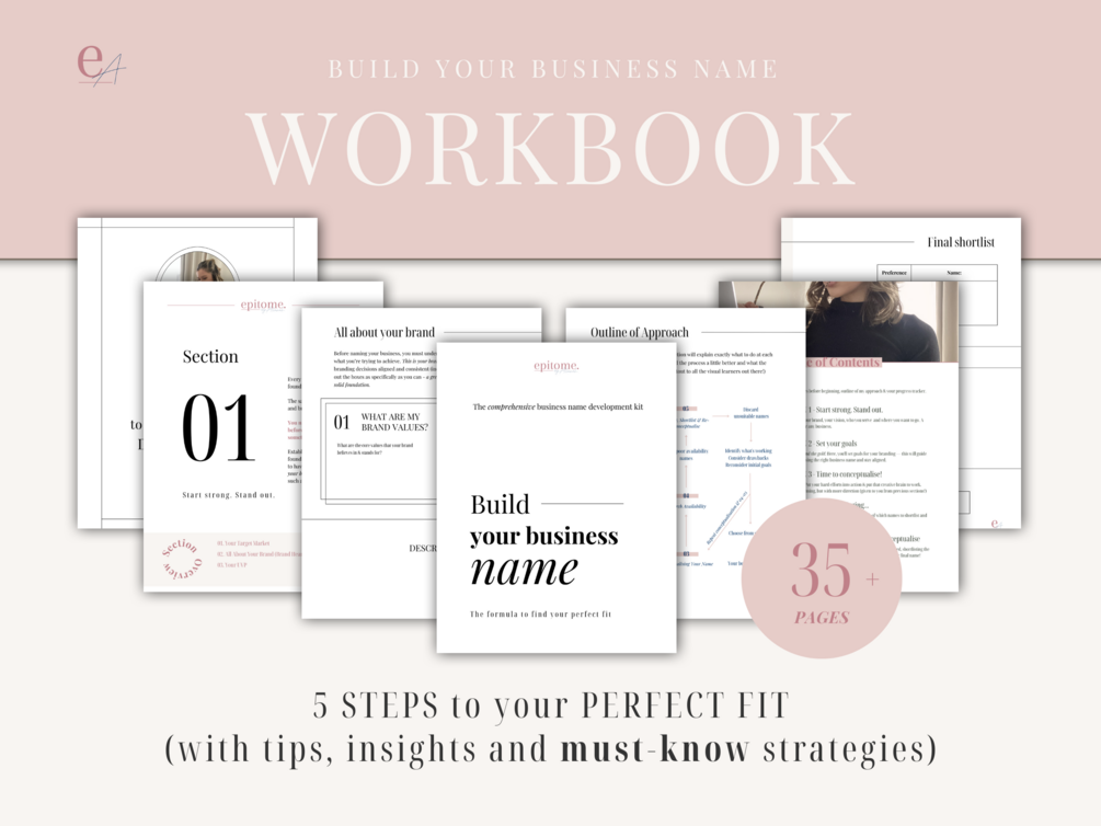 Build Your Business Name Workbook