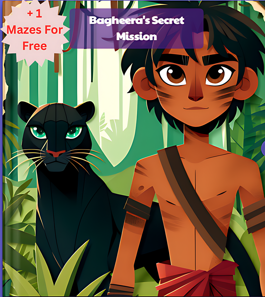 Bagheera's Secret Mission – Book Story for Kids + 15 Exciting Mazes