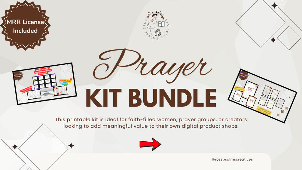 Printable Christian Prayer Kit Bundle with MRR | A4 Prayer Journal ...