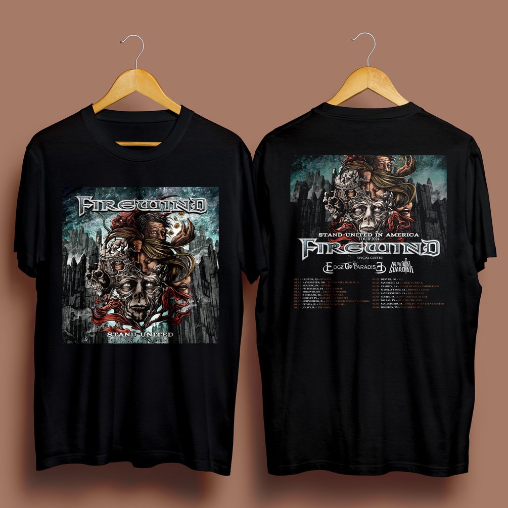FIREWIND STAND UNITED IN AMERICA TOUR 2024, FIREWIND TEE SHIRT ...