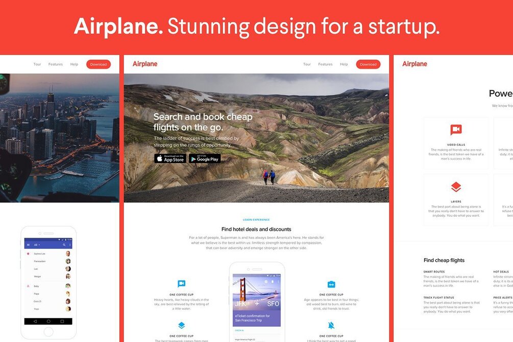 Startup HTML Template