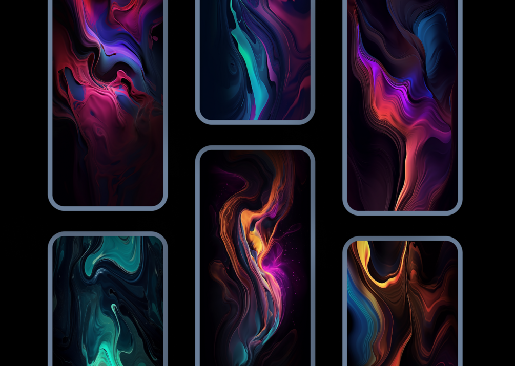Dark Fluidy Wallpapers collection for iPhone and Android!