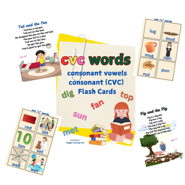 CVC words and Story for Early Reading