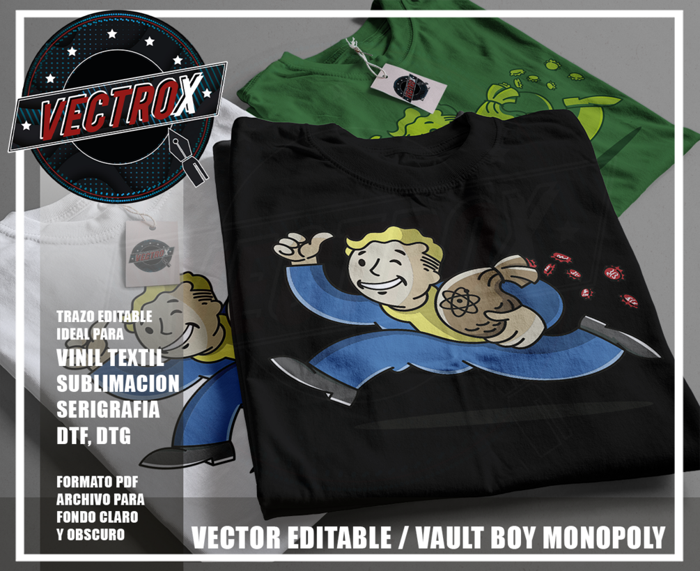 Vector Editable - Vault Boy Monopoly