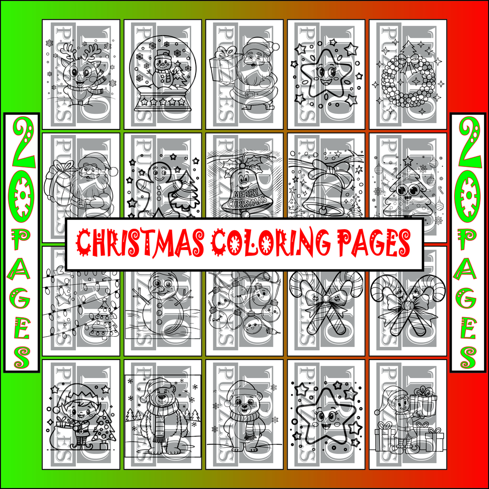 COLORING PAGES CHRISTMAS PRINT AND USE WORKSHEET FOR KIDS NO PREP